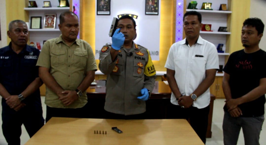 Polisi Aceh Tamiang Amankan Sepucuk Pistol Rakitan Lengkap dengan Amunisi